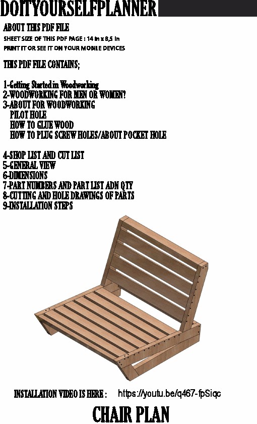 Free Chair Plan – Doityourselfplanner