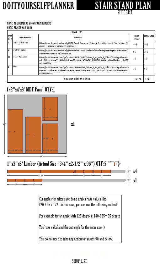 Free Ladder Shelf plan, free display stand plan – Doityourselfplanner