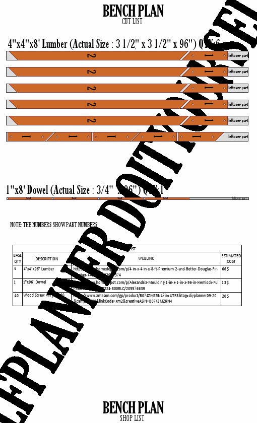 Free Bench Plan – DoityourselfPlanner