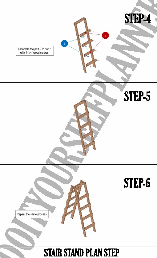 Free Ladder Shelf plan, free display stand plan – Doityourselfplanner