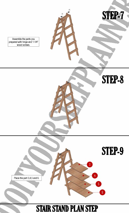 Free Ladder Shelf plan, free display stand plan – Doityourselfplanner